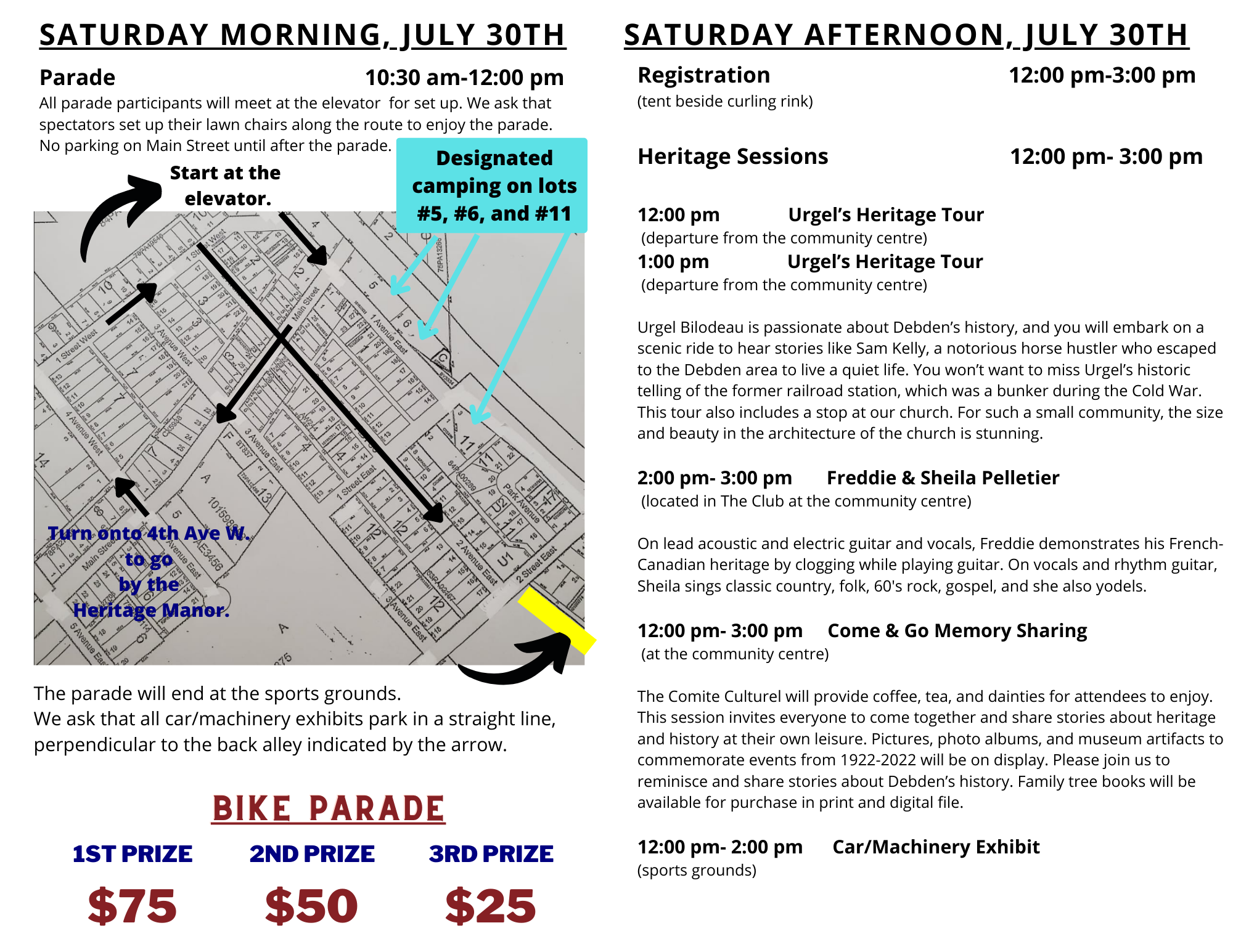 Centennial Weekend Agenda – Village of Debden